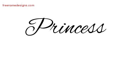 Princess Word Tattoos