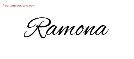 Cursive Name Tattoo Designs Ramona Download Free - Free Name Designs