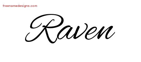 Cursive Name Tattoo Designs Raven Download Free - Free Name Designs