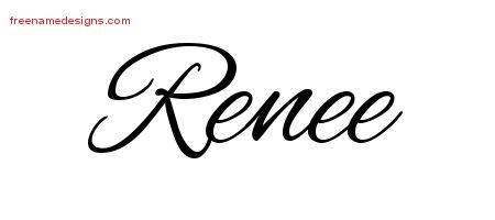 Cursive Name Tattoo Designs Renee Download Free - Free Name Designs