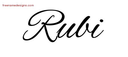 Cursive Name Tattoo Designs Rubi Download Free - Free Name Designs