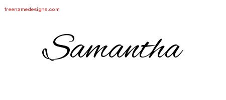 Cursive Name Tattoo Designs Samantha Download Free - Free Name Designs