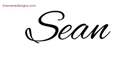 Cursive Name Tattoo Designs Sean Download Free - Free Name Designs