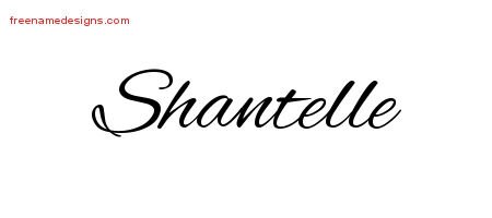Cursive Name Tattoo Designs Shantelle Download Free - Free Name Designs