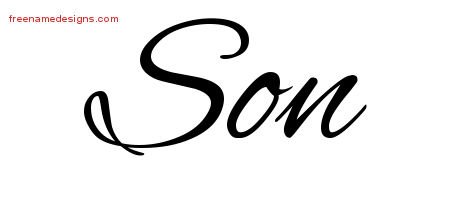 Cursive Name Tattoo Designs Son Download Free - Free Name Designs