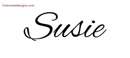 Cursive Name Tattoo Designs Susie Download Free - Free Name Designs