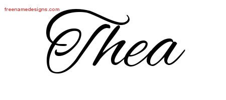 Cursive Name Tattoo Designs Thea Download Free - Free Name Designs