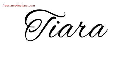 Cursive Name Tattoo Designs Tiara Download Free - Free Name Designs