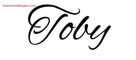 Cursive Name Tattoo Designs Toby Download Free - Free Name Designs