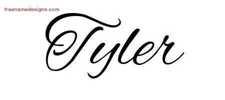 Cursive Name Tattoo Designs Tyler Download Free - Free Name Designs