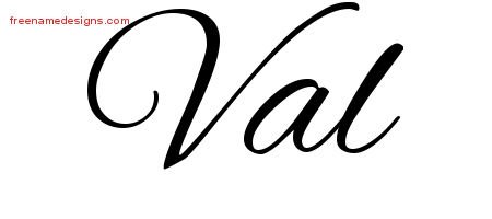 Cursive Name Tattoo Designs Val Download Free - Free Name Designs