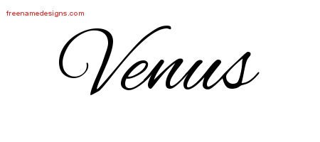 Cursive Name Tattoo Designs Venus Download Free - Free Name Designs