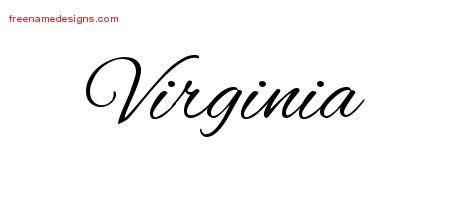 Cursive Name Tattoo Designs Virginia Download Free - Free Name Designs