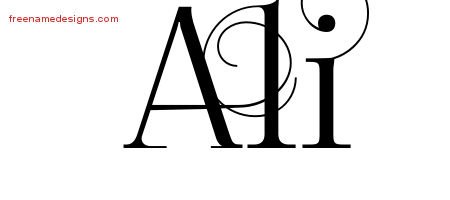 Decorated Name Tattoo Designs Ali Free - Free Name Designs