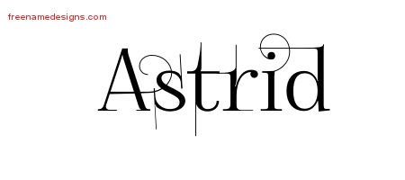 Decorated Name Tattoo Designs Astrid Free - Free Name Designs