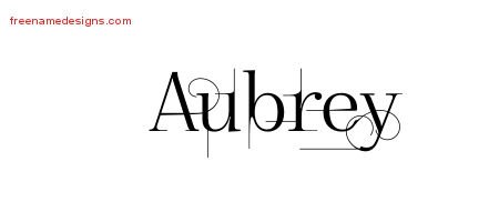 Decorated Name Tattoo Designs Aubrey Free - Free Name Designs