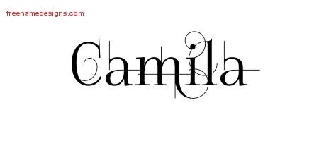 Decorated Name Tattoo Designs Camila Free - Free Name Designs