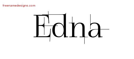 Decorated Name Tattoo Designs Edna Free - Free Name Designs