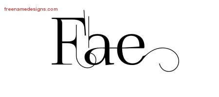 Decorated Name Tattoo Designs Fae Free - Free Name Designs