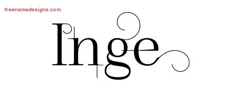 Decorated Name Tattoo Designs Inge Free - Free Name Designs