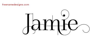 Decorated Name Tattoo Designs Jamie Free - Free Name Designs