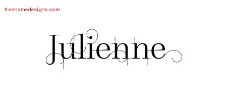 Decorated Name Tattoo Designs Julienne Free - Free Name Designs