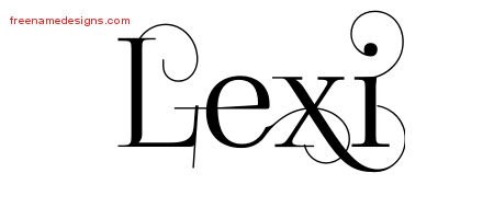 Decorated Name Tattoo Designs Lexi Free - Free Name Designs