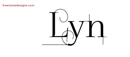 Decorated Name Tattoo Designs Lyn Free - Free Name Designs