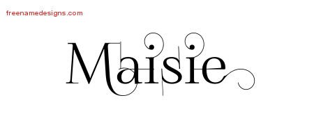 Decorated Name Tattoo Designs Maisie Free - Free Name Designs