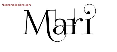 Decorated Name Tattoo Designs Mari Free - Free Name Designs