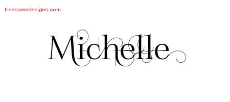 Decorated Name Tattoo Designs Michelle Free - Free Name Designs