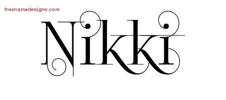 Decorated Name Tattoo Designs Nikki Free - Free Name Designs