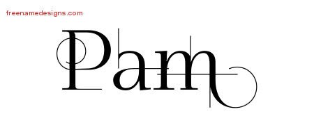 Decorated Name Tattoo Designs Pam Free - Free Name Designs