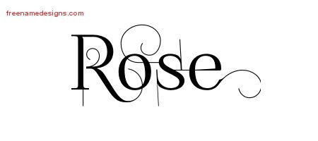 Decorated Name Tattoo Designs Rose Free - Free Name Designs