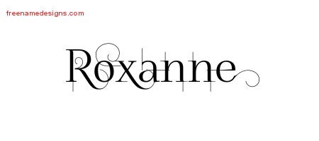 Decorated Name Tattoo Designs Roxanne Free - Free Name Designs