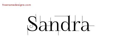 Decorated Name Tattoo Designs Sandra Free - Free Name Designs