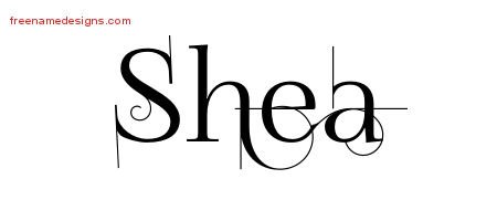 Decorated Name Tattoo Designs Shea Free - Free Name Designs