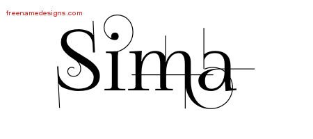 Decorated Name Tattoo Designs Sima Free - Free Name Designs