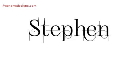 Decorated Name Tattoo Designs Stephen Free - Free Name Designs