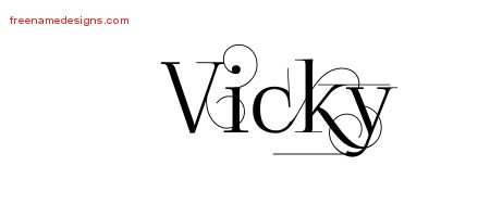Vicky Name Design