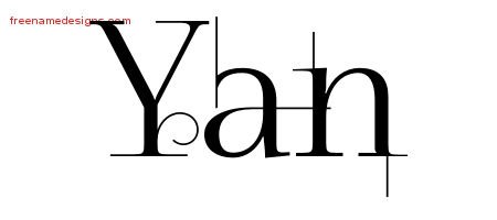 Decorated Name Tattoo Designs Yan Free - Free Name Designs