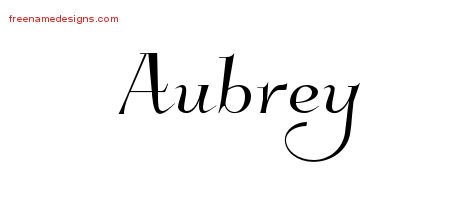 Elegant Name Tattoo Designs Aubrey Free Graphic - Free Name Designs