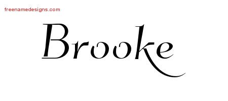 Elegant Name Tattoo Designs Brooke Free Graphic - Free Name Designs