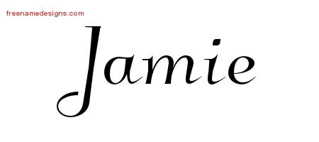 Elegant Name Tattoo Designs Jamie Free Graphic - Free Name Designs