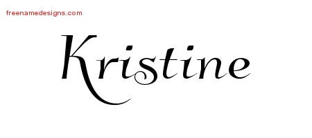 Elegant Name Tattoo Designs Kristine Free Graphic - Free Name Designs