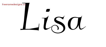 Elegant Name Tattoo Designs Lisa Free Graphic - Free Name Designs