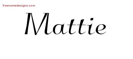 Elegant Name Tattoo Designs Mattie Free Graphic - Free Name Designs