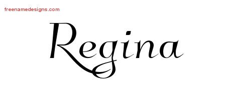 Elegant Name Tattoo Designs Regina Free Graphic - Free Name Designs