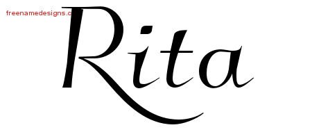 Elegant Name Tattoo Designs Rita Free Graphic - Free Name Designs