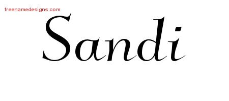 Elegant Name Tattoo Designs Sandi Free Graphic - Free Name Designs